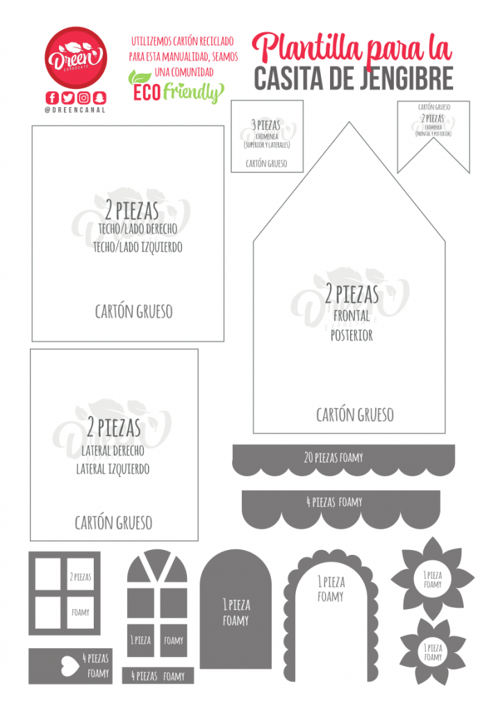 Decora la Navidad, Casita de Jengibre hecha con Cartón | El Mundo de Isa